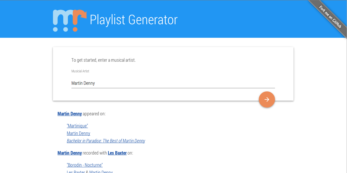 Music Routes Playlist Generator